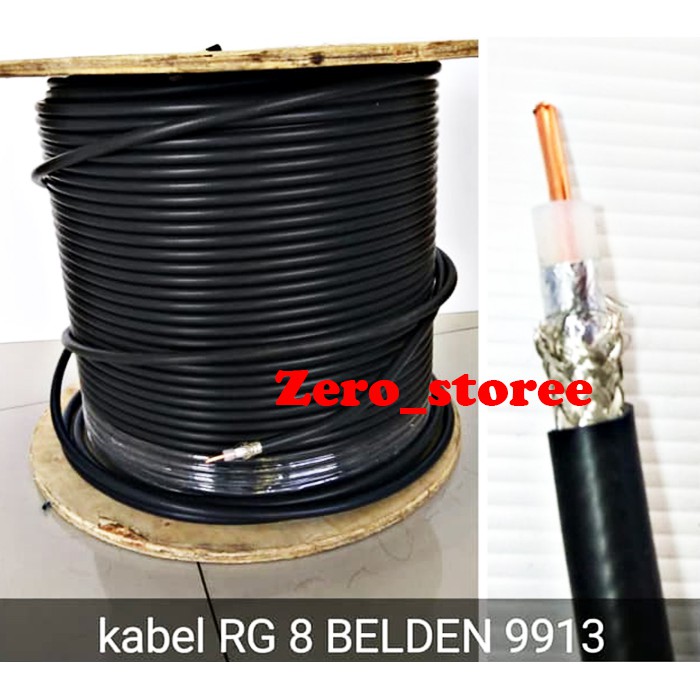Jual 1 Roll kabel Belden 9913 rollan RG-8 rg8 rg 8 Tembaga Tunggal RG 8 ...