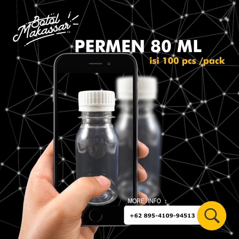 Jual Botol Permen 80 ml, Botol Kemasan Kecil (isi : 10 pcs) | Shopee ...