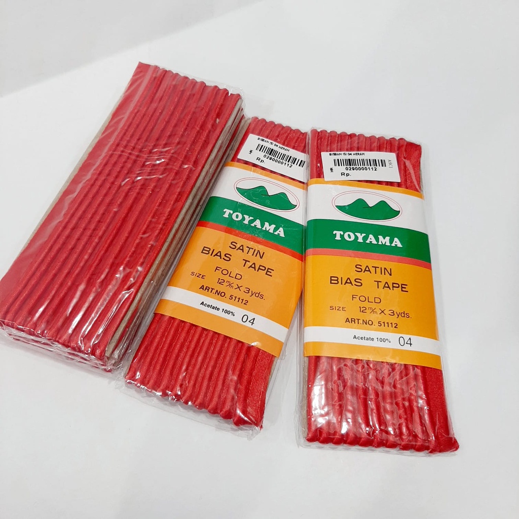 Jual BISBAN ISI TOYAMA BIAS TAPE SATIN LEBAR 12mm HARGA PER PCS ISI ...
