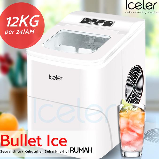 Jual Mesin es Iceler 6 menit keluar es 12kg per hari ice maker - Putih ...
