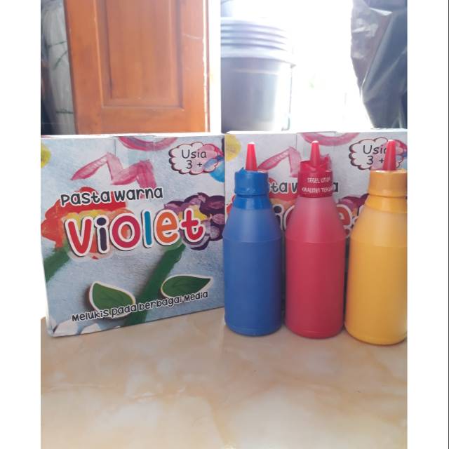 Jual Pasta Warna / Cat Air Violet (isi 3 warna) | Shopee Indonesia