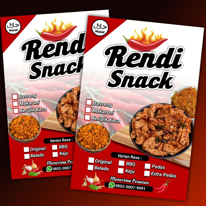 Jual Minimal Order 100 Pcs Stiker Label Kemasan Stiker Jajanan