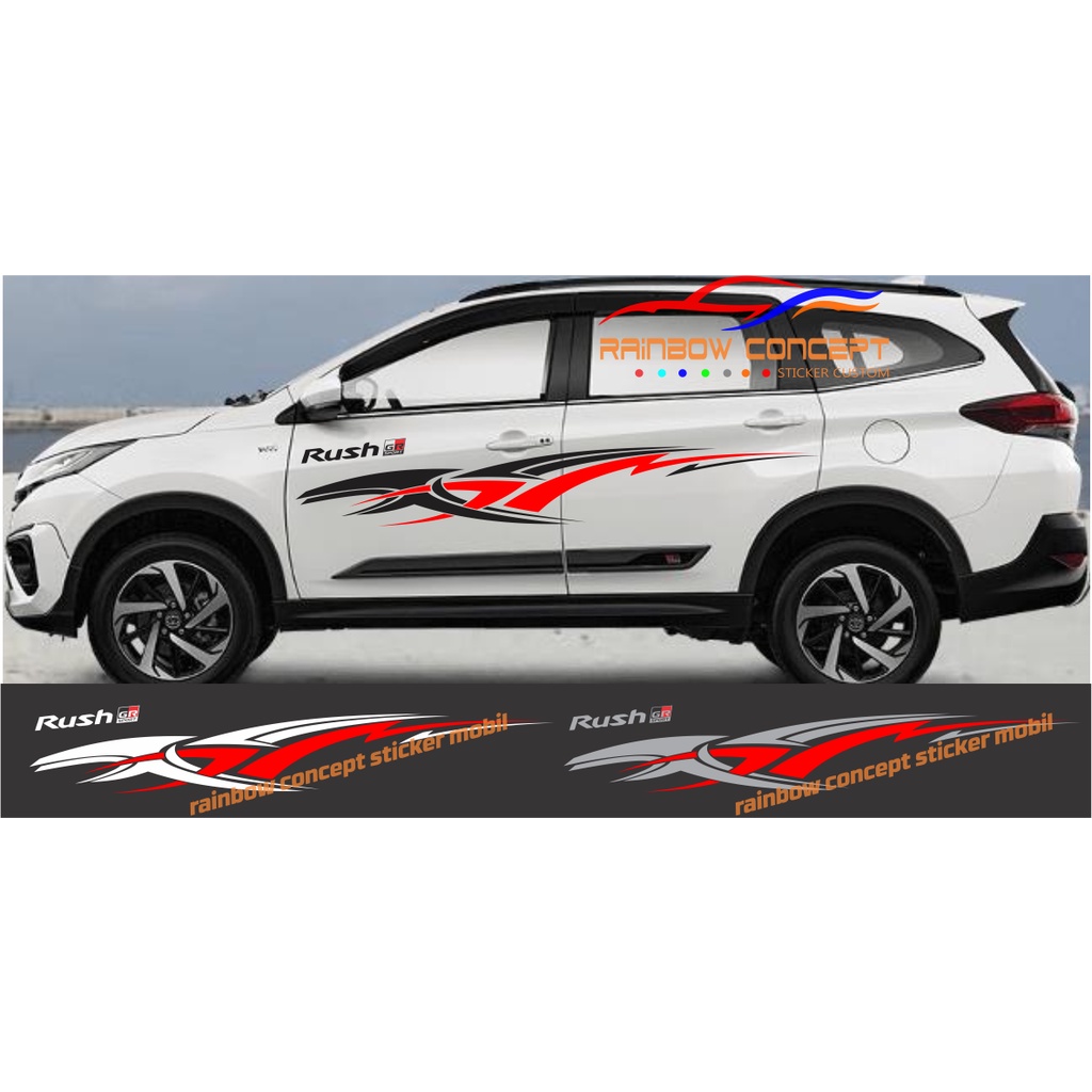 Jual GR sport stiker sticker cutting list body toyota rush GR sport ...