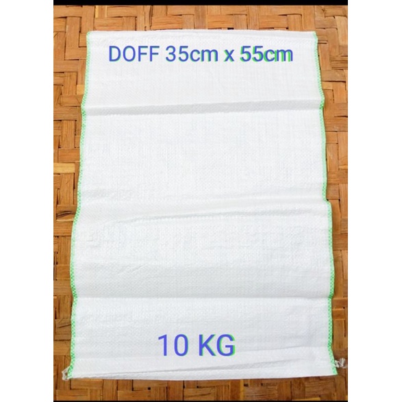 Jual Karung beras 10kg polos doff putih susu ukuran 35cm x 55cm ...