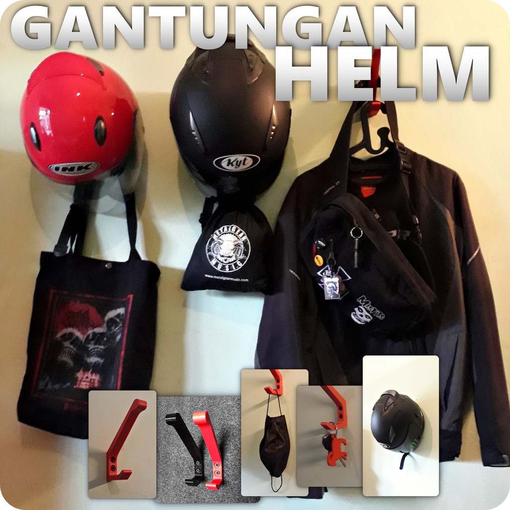 Jual GANTUNGAN HELM FULL FACE & HALF FACE | HELMET HANGER | Shopee ...