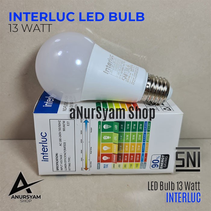 Jual Lampu LED Bulb 13 Watt INTERLUC / LED Bulb 13 Watt | Shopee Indonesia