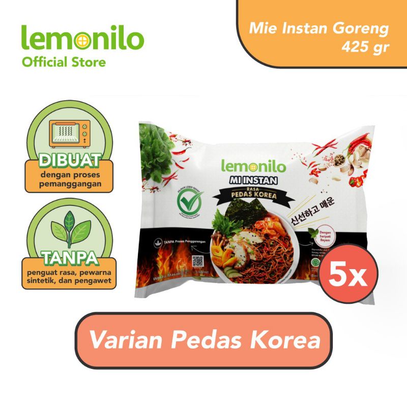Jual [ 5 PCS ] Lemonilo Mie Goreng Pedas Korea 85gr | Shopee Indonesia