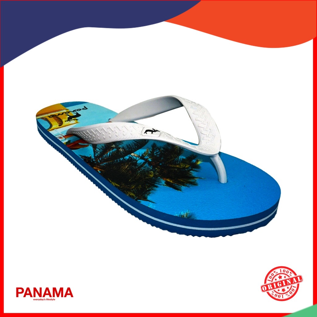 Jual Panama Ocean Men OM04 Tree Blue Sky Sandal Jepit Cowok Sendal ...