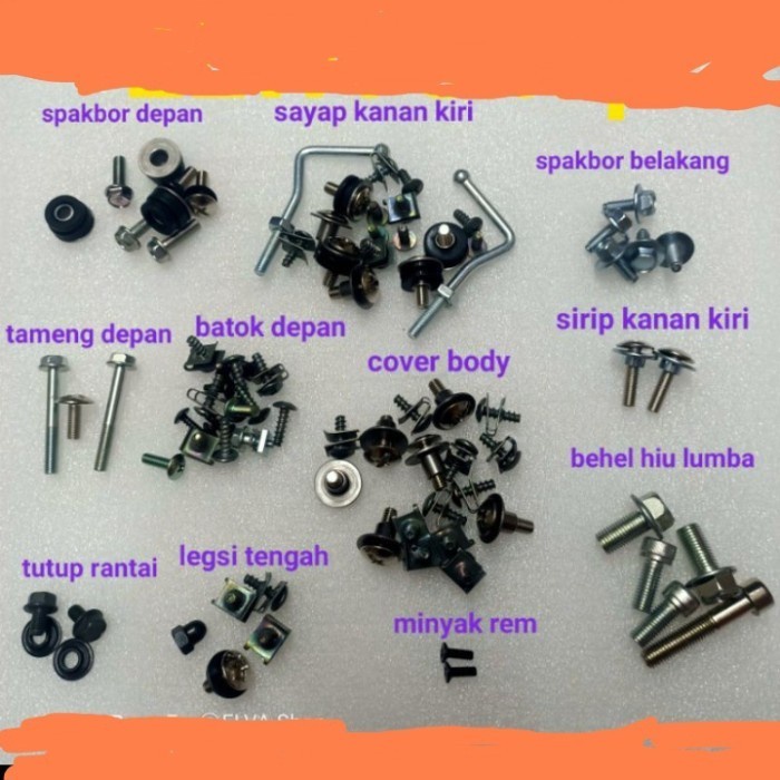 Jual bau lengkapt karet ring bosh sekrup lengkap full set body suzuki ...
