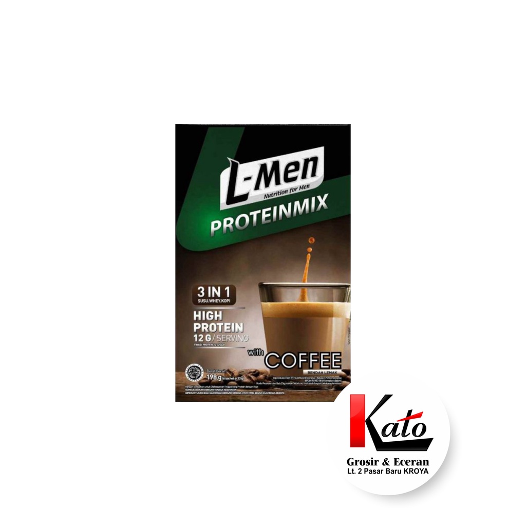 Jual L-Men Proteinmix 3in1 Susu Whey Protein Kopi Energi Sachet 12gr ...