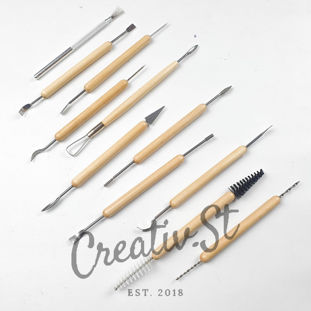 Jual V-TEC Vtec Clay Tool Set 11 Pcs E0088-10B/6 Alat Sculpt Alat Ukir ...