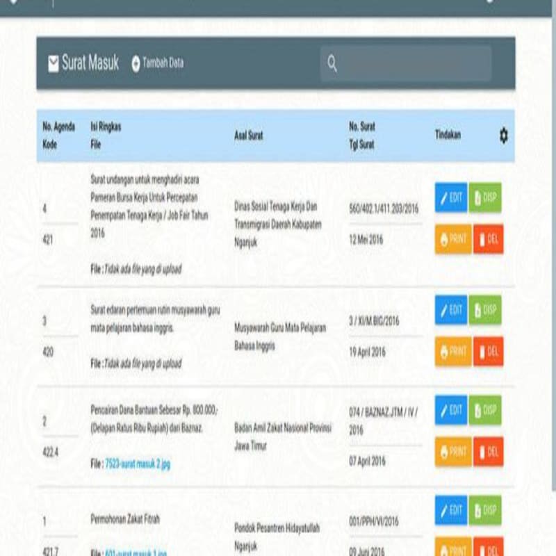 Jual Aplikasi Manajemen Surat dengan PHP dan MySQLi | Shopee Indonesia