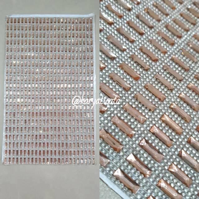 Jual Diamond Tikar Gosok Motif Persegi Panjang - Rose Gold (per Lembar ...