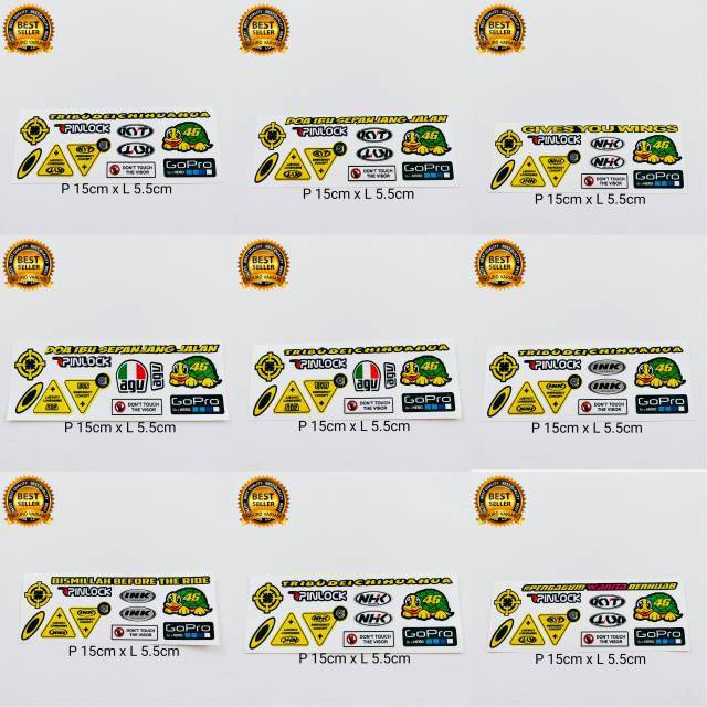Jual warning stiker helm visor kaca helm INK KYT NHK AGV termurah | Shopee Indonesia