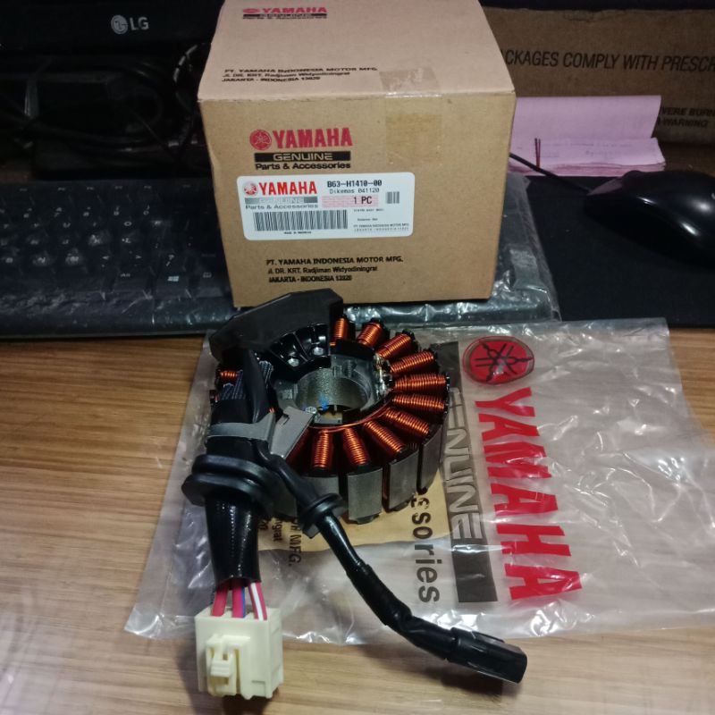 Jual SPULL SPUL STATOR ASSY B63 AEROX 155 LEXI ORIGINAL ORI ASLI YAMAHA YGP B63-H1410-00 ...
