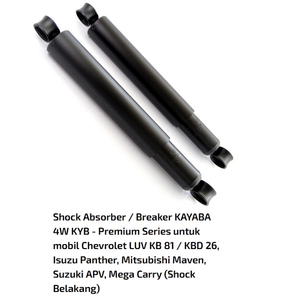 Jual Shock 4W KYB - Premium Series Chevrolet LUV KB 81 / KBD 26, Isuzu Panther, Maven, APV, Mega ...
