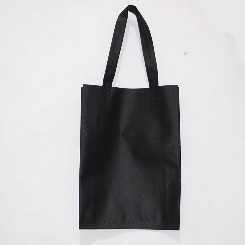 Jual TAS BELANJA - TAS GOODIE BAG - TAS SPUNDBOND HITAM POLOS 25X35X8 70gsm | Shopee Indonesia