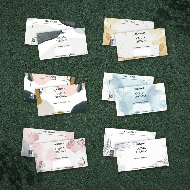 Jual undangan AL klasik / undangan landscape lipat 2 natural minimalis ...