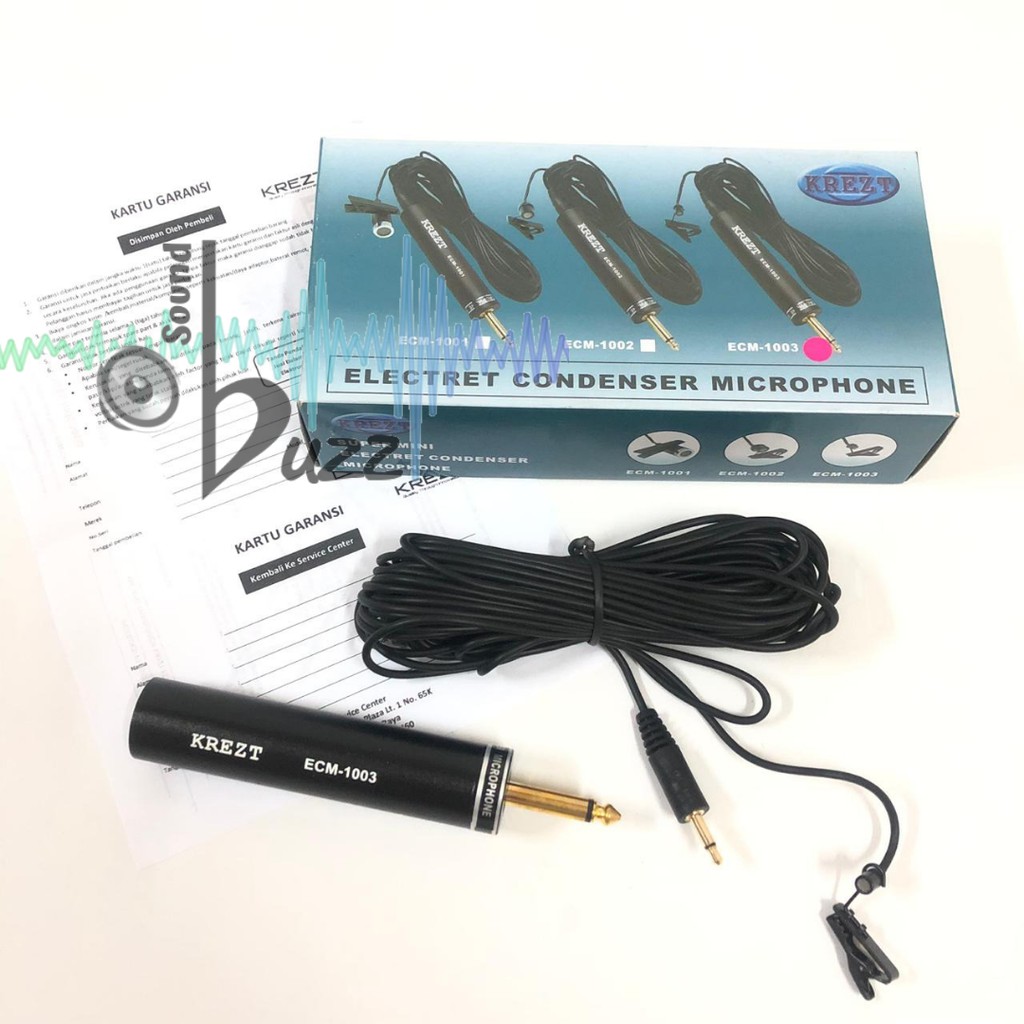 Jual Krezt Electret Condenser Microphone ECM 1003 - 10 Meter Cable ...
