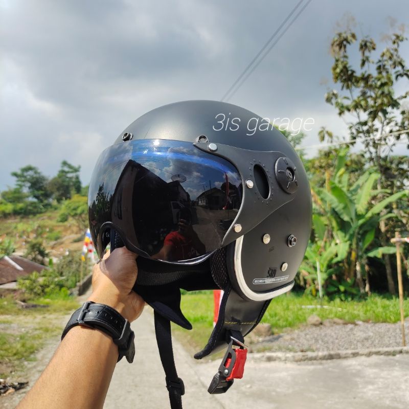 Jual HELM BOGO PILOT ITALY RETRO FULL LEHER SNI PRIA WANITA DEWASA ...