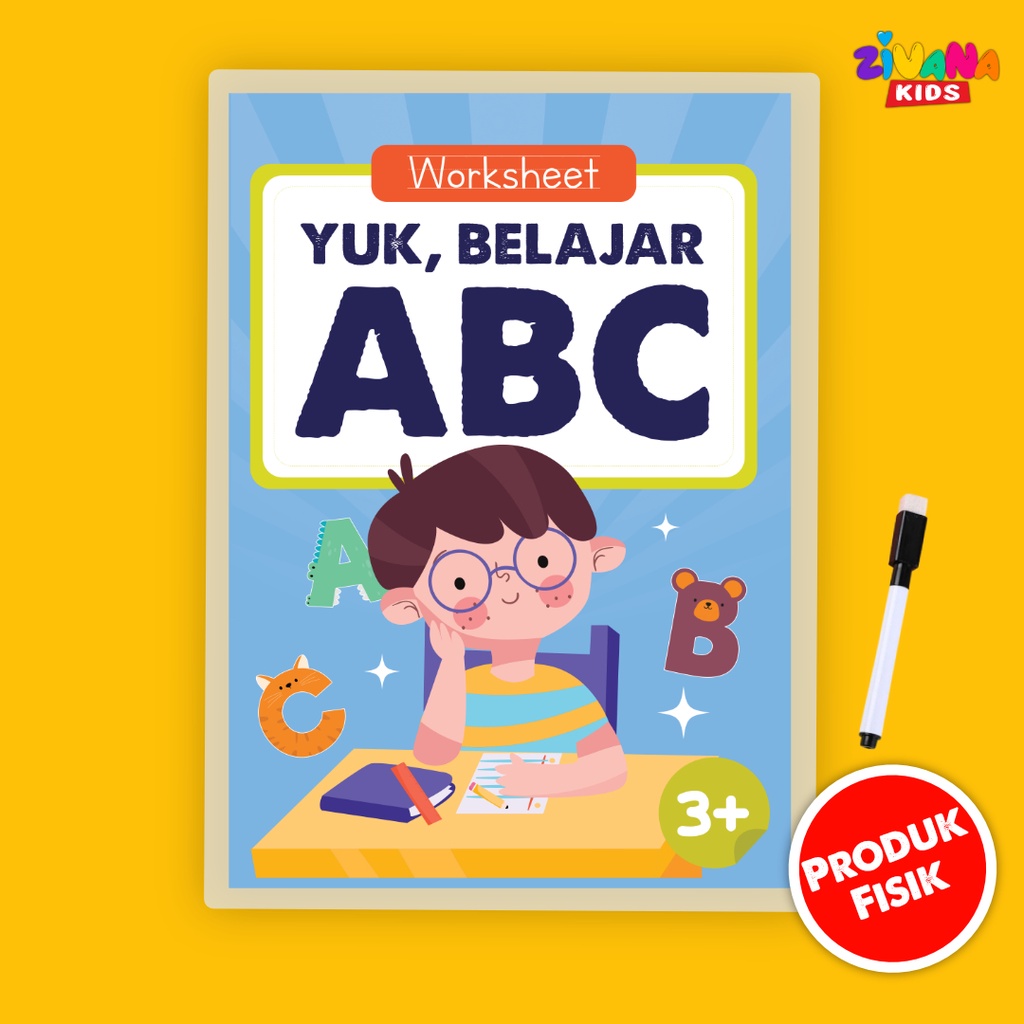 Jual Zivanakids Worksheet Yuk Belajar ABC Lembar Edukasi Belajar Huruf Alfabet Aktivitas Anak ...