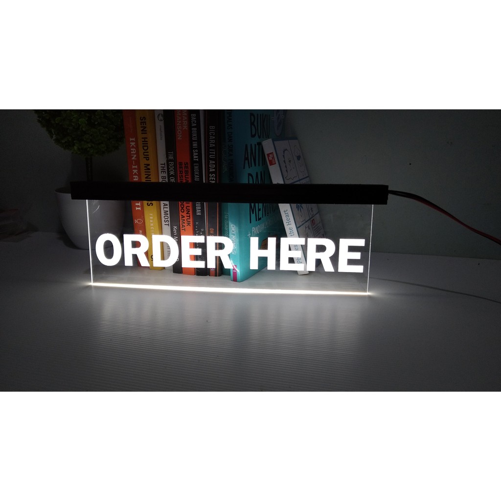 Jual Papan Tulisan Lampu Akrilik ORDER HERE | LED SIGN Akrilik Dekorasi ...