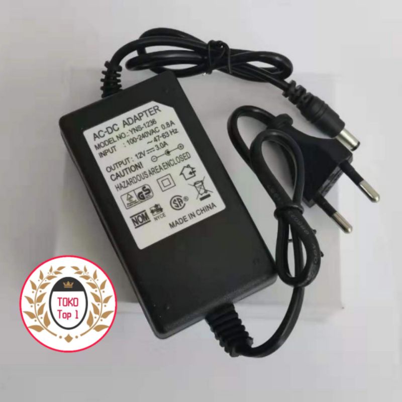 Jual ADAPTOR DC 12V 2A 3A MURNI TRAFO POWER SUPPLY UNTUK LAMPU STRIP ...
