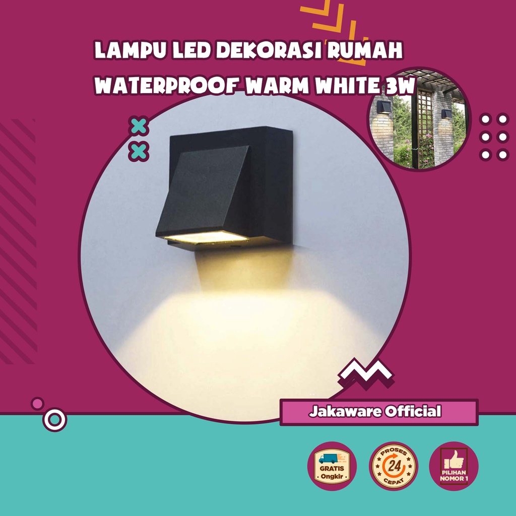 Jual LAMPU LED DEKORASI RUMAH WATERPROOF WARM WHITE 3W PUTIH KAMAR ...