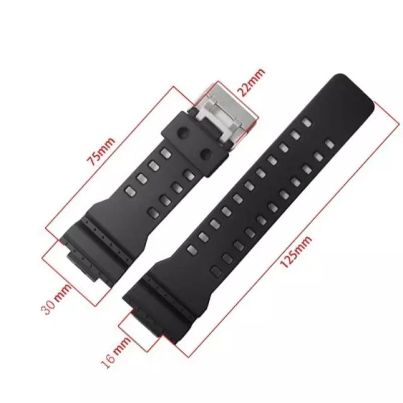 Jual strap tali jam tangan casio g shock GA-100 GA-120 GA-110 tali g ...