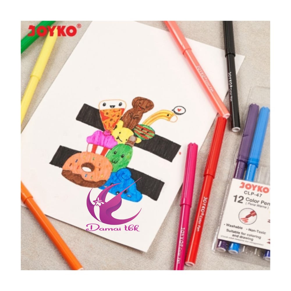 Jual Spidol Warna Color Pen Clp 47 Joyko 12 Warna Shopee Indonesia