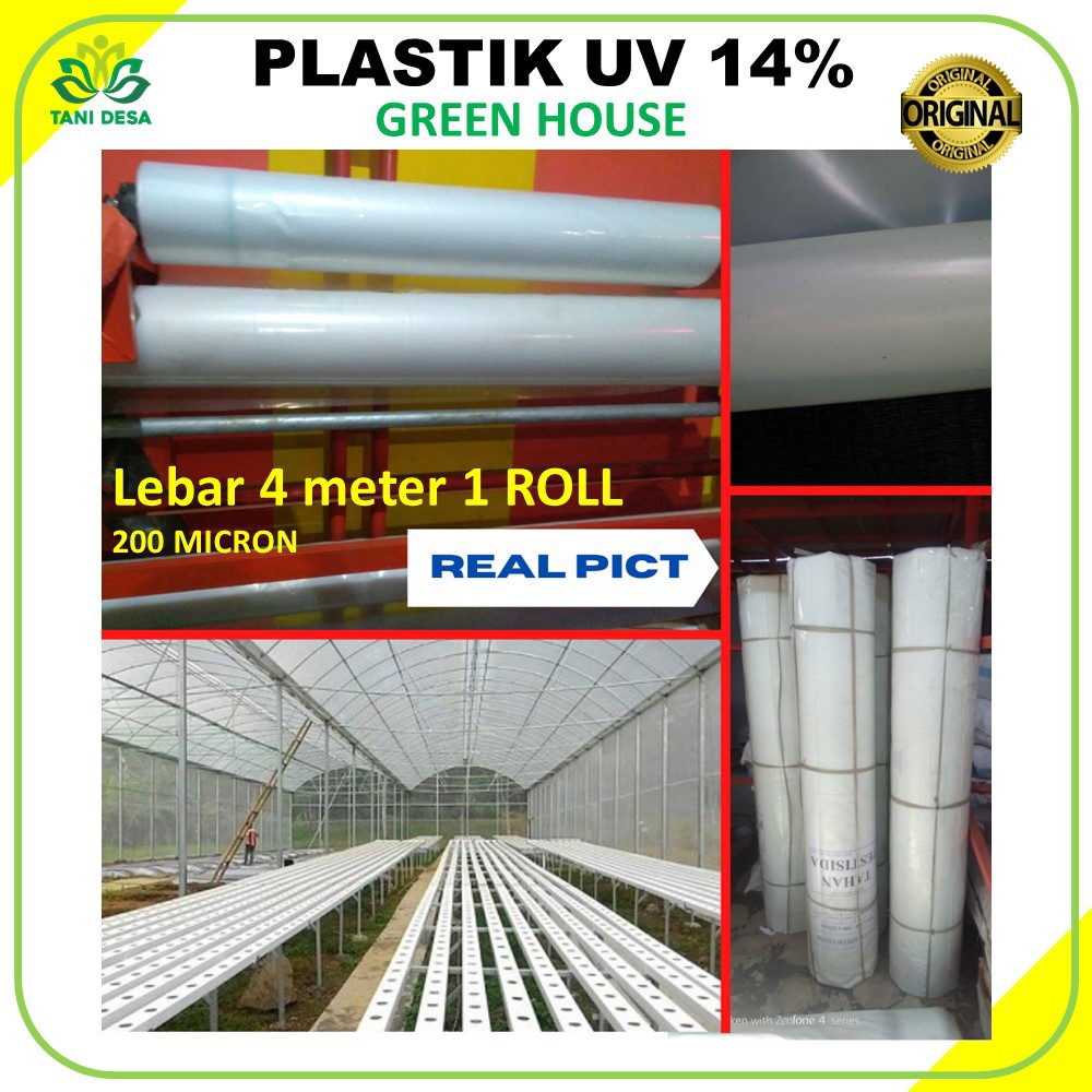 Jual Plastik UV Green House Lebar 4 Meter ROLL 100 meter | Shopee Indonesia