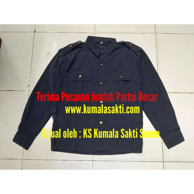 Jual Baju Safari Lengan Panjang Hitam dan Biru |Safari Paspampres ...