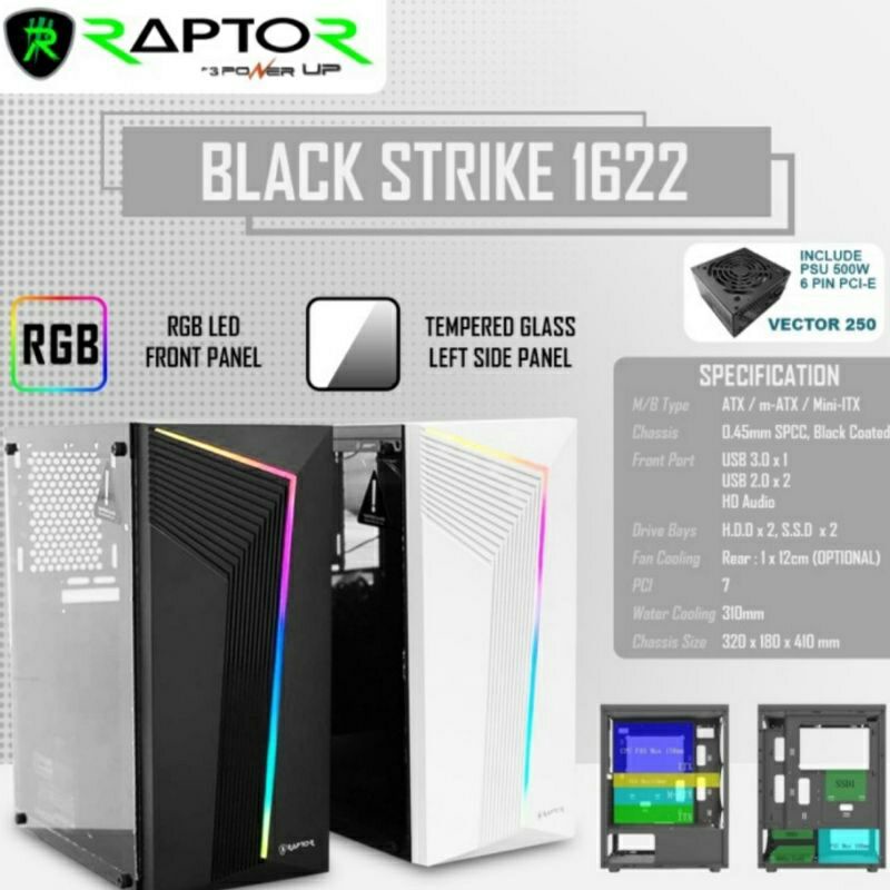 Jual Casing raptor 1622 kesing PC gaming raptor 1622 | Shopee Indonesia