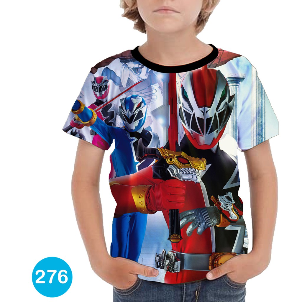 Jual Baju Power Ranger Ninja Steel 3D Baju Kartun Series Anak #276 ...