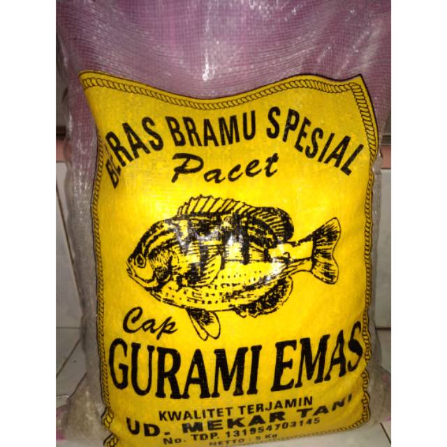 Jual BERAS BRAMU SUPER GURAMI EMAS 1 KG | Shopee Indonesia