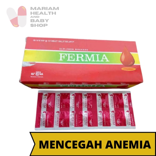 Jual Fermia Box Isi 100 Tablet | Vitamin Zat Besi | Vitamin B6 dan Asam ...