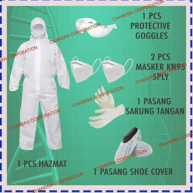 Jual Full Satu Set Lengkap Baju APD Hazmat Suit Fullset deposable ...