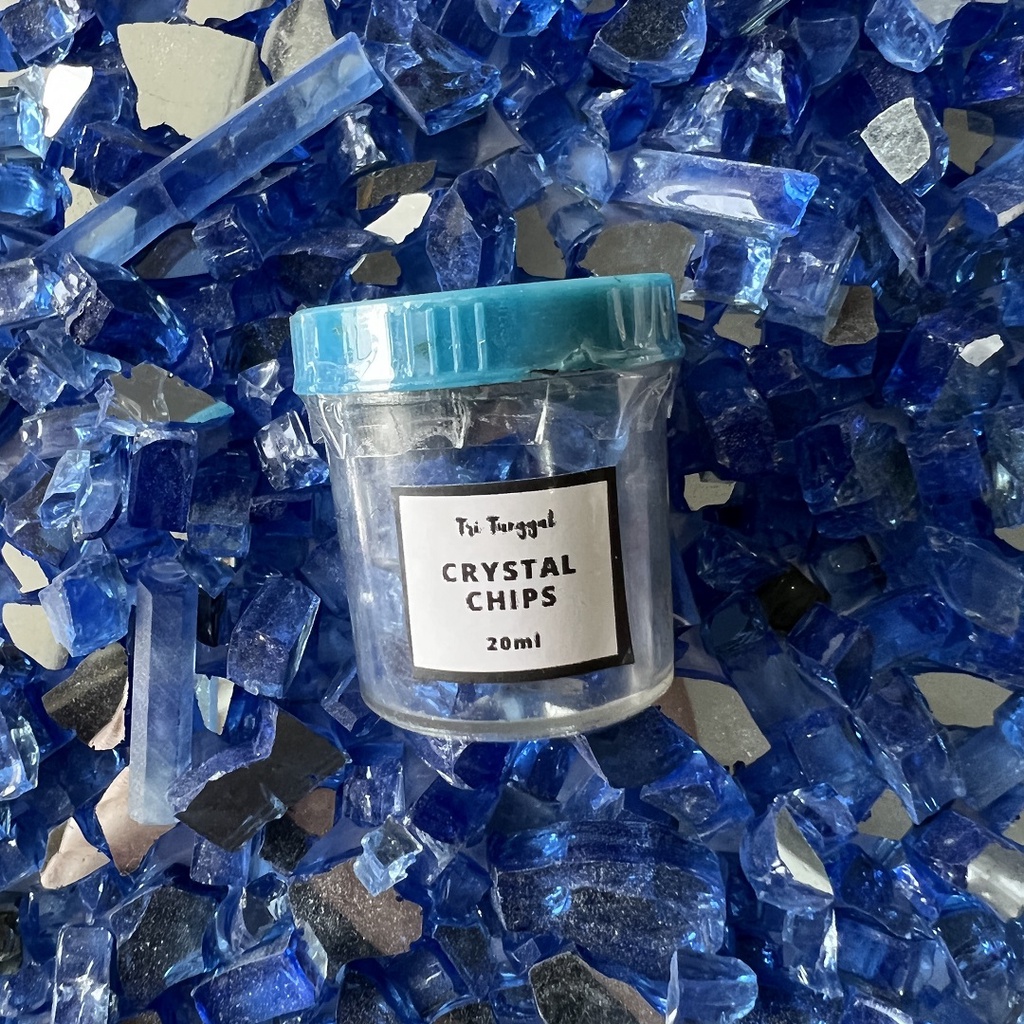 Jual Pecahan Kaca Batu Kristal SAPPHIRE BLUE Stone Flakes Crystal Chips ...
