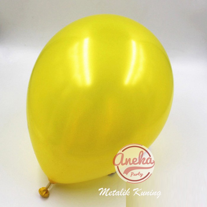Jual Balon metalik Kuning / Balon latex / Balon Metalik 12 inch / Balon ...