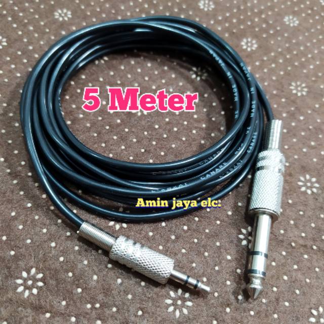 Jual Kabel jack audio 6,5 to 3,5 panjang 5 meter. | Shopee Indonesia
