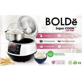 Jual BOLDe Super COOK Less Sugar Rice Cooker 1 Liter Low Carbo 400 Watt ...