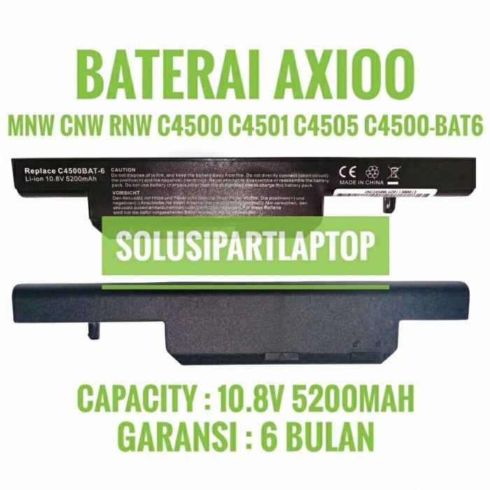 Jual Baterai Axioo NEON C4500BAT-6 C4501 C4505 C4800 C4801 RNW HNW ...