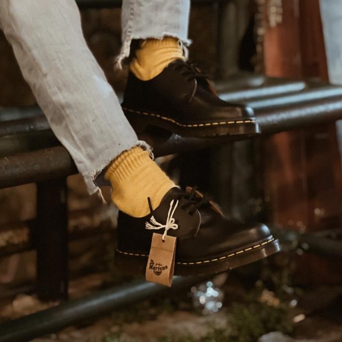 Jual Dr Martens 1461 Black Smooth 3 Eye Docmart Solovair | Shopee Indonesia