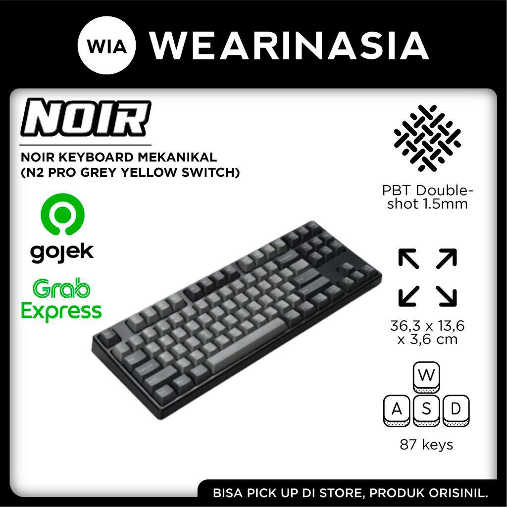 Jual Noir N2 Pro Grey TKL Wireless Mechanical Keyboard Yellow Switch ...