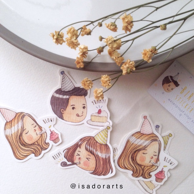 Jual Birthday Sticker Set Stickers Ulang Tahun Ultah Untuk Jurnal ...