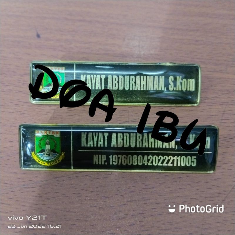 Jual best seller name tag kuningan-paku biasa ready stock | Shopee ...