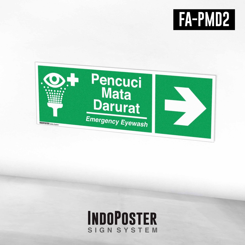 Jual Stiker Safety Sign Rambu K3 Arah Pencuci Mata Darurat Emergency ...
