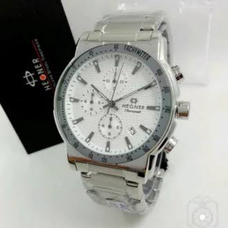 Jual Jam Tangan Pria Original Hegner HW-408 Stainliess Steel. | Shopee ...