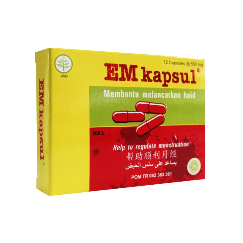 Jual EM Kapsul Box isi 12 Kapsul (Melancarkan Haid) | Shopee Indonesia