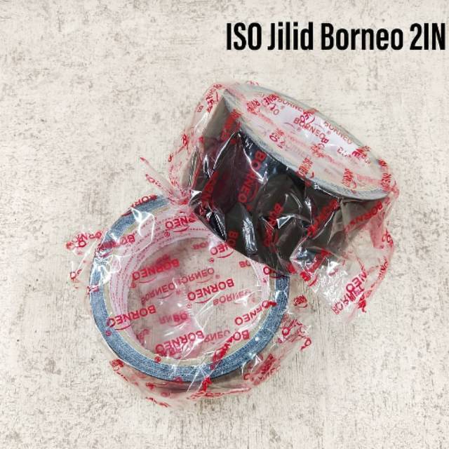 Jual ISOLASI JILID / LAKBAN KAIN HITAM BORNEO 2 INC MERA | Shopee Indonesia